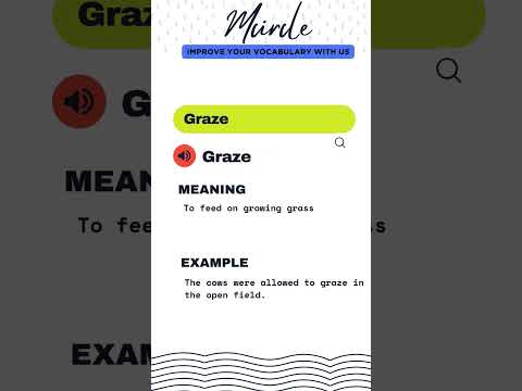 Meaning of Word GRAZE #shortvideo #english #learning