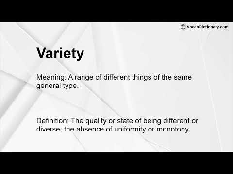 Variety Meaning