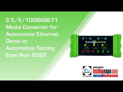 2.5/5/10GBASE-T1 Media Converter for Automotive Ethernet Demo at Automotive Testing Expo Novi 2022
