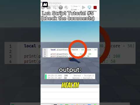 Learn Tables in 15 Seconds! 🚀 #shorts #RobloxStudio