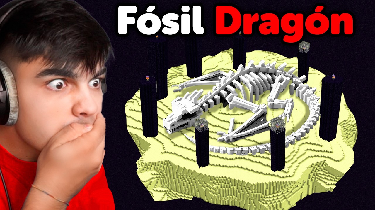 I explored the Ender Dragon Fossil in Minecraft that is real