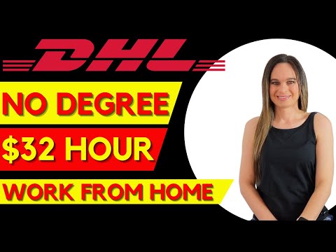 DHL Shipping $20 To $32 Hour Work From Home Job Helping Track Packages | No Degree Needed | USA Only