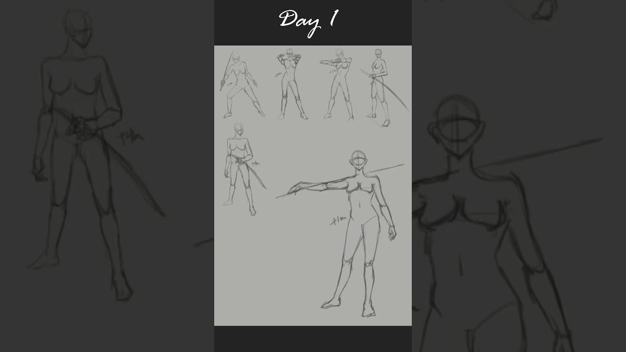 🖌️Learn to draw in 1 year | DAY 1 ( gesture )