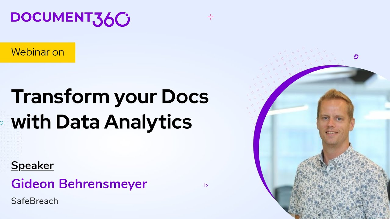 Webinar on Transform your Docs with Data Analytics