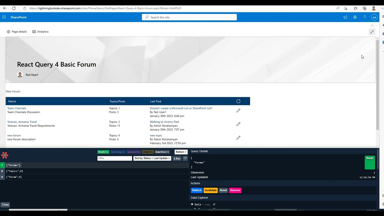 React Query 4 Basic Forum