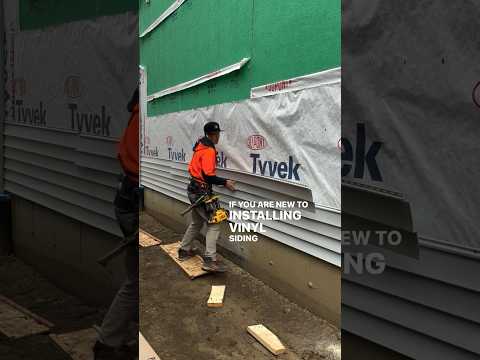 Basics of installing vinyl siding