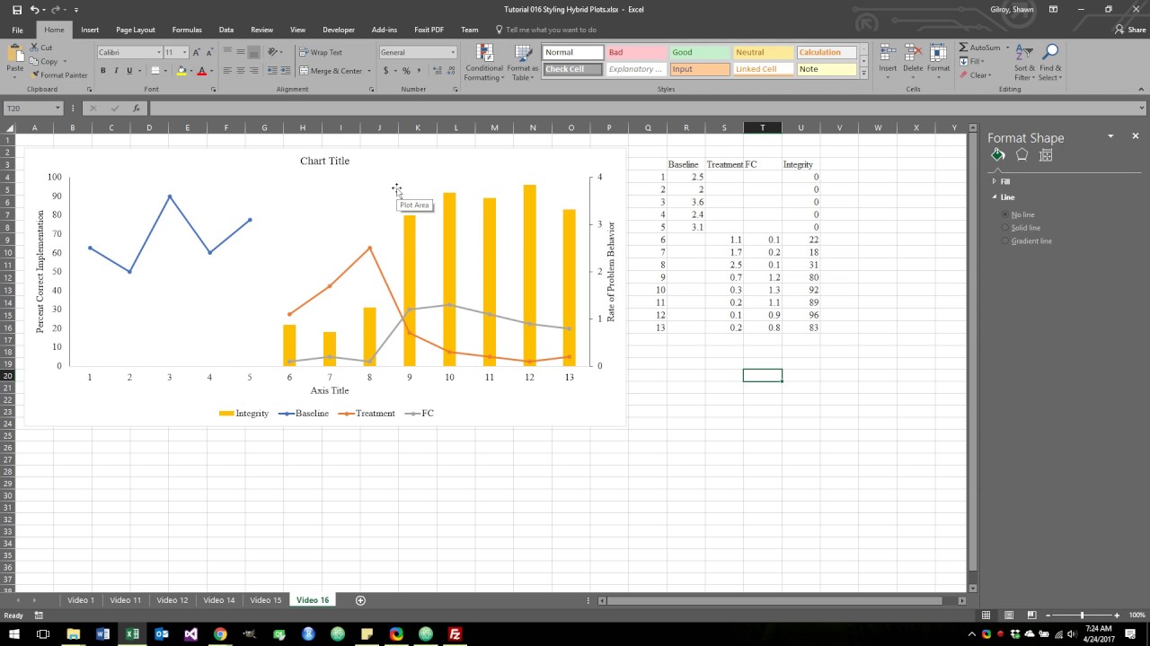 Charting in Single Case Research - 016 - Styling Hybrid Plots