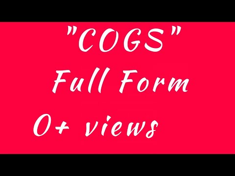 "COGS" Full Form in Hindi (business) #cogs meaning