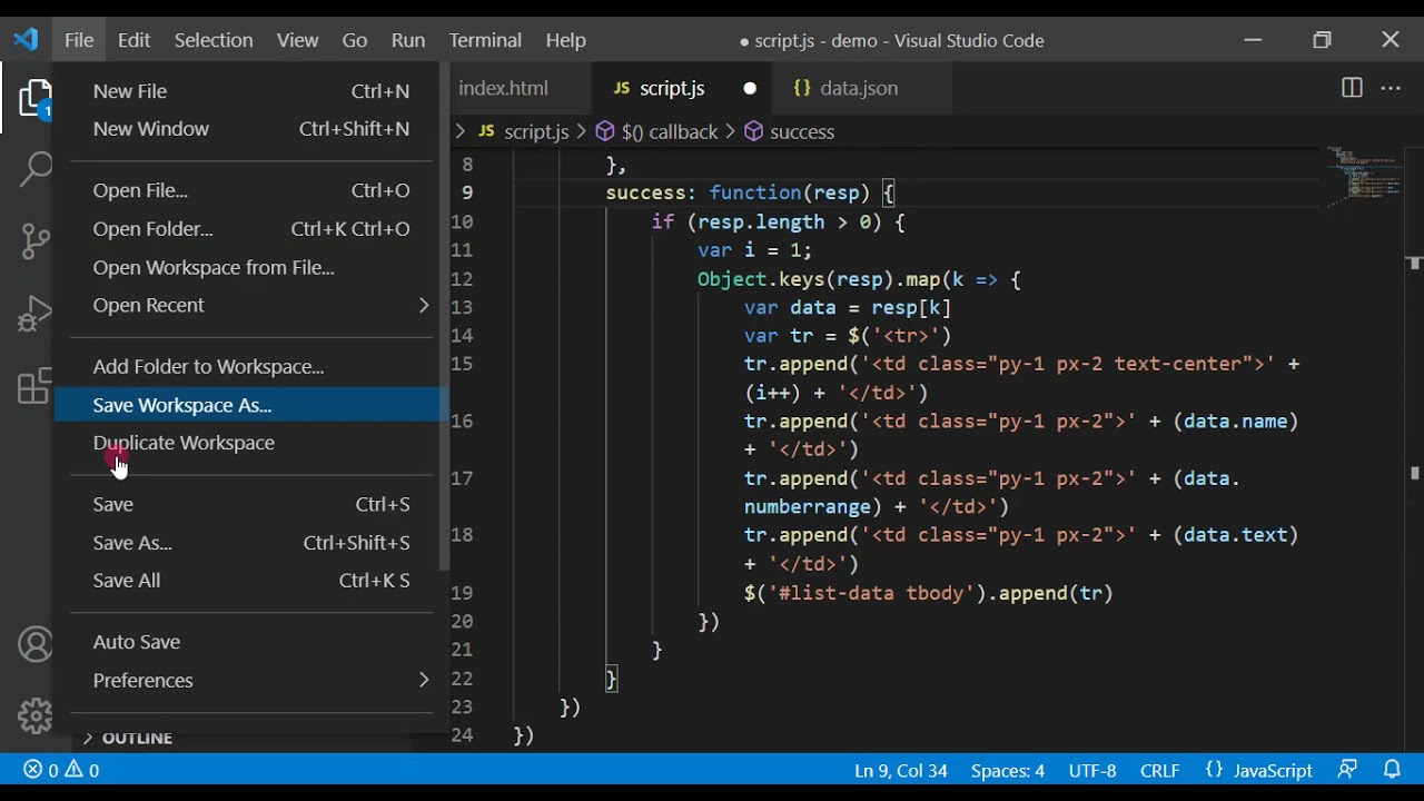 How to Sort Data of HTML Table Column using jQuery Tutorial DEMO