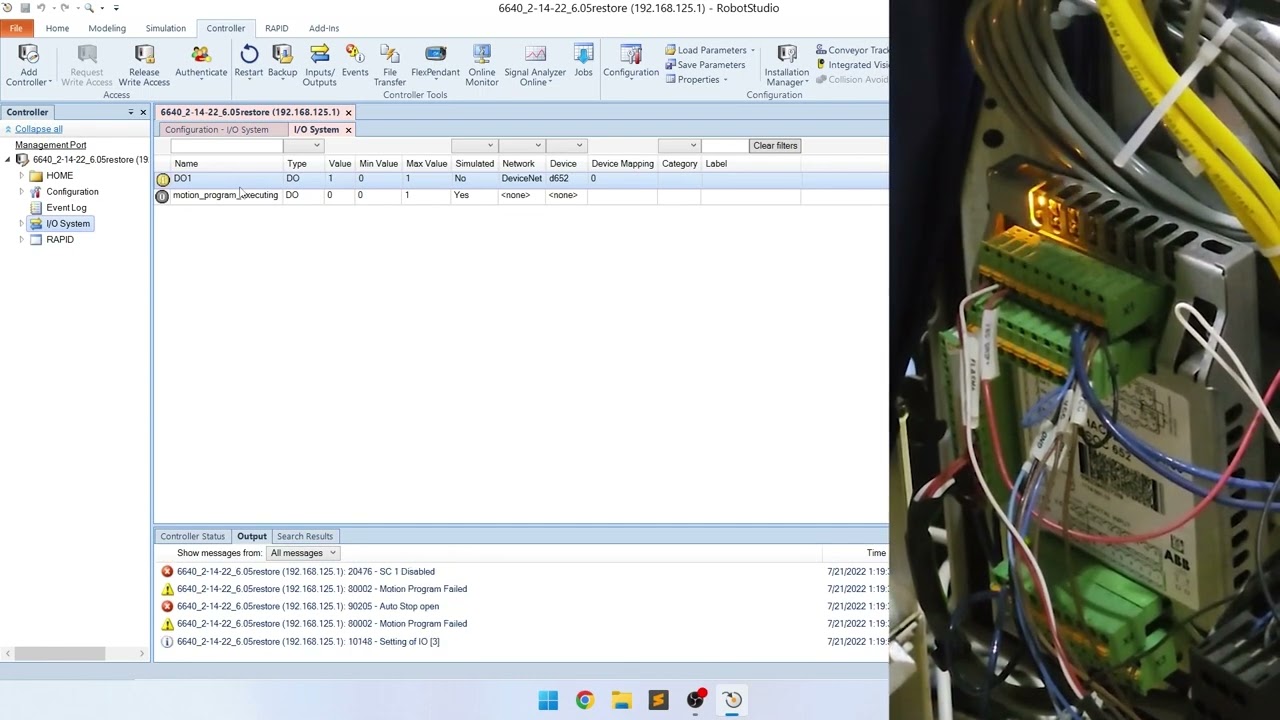 ABB IRC5 DSQC 652 Digital IO Setup & Python API