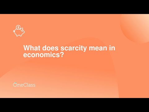 What does scarcity mean in economics?