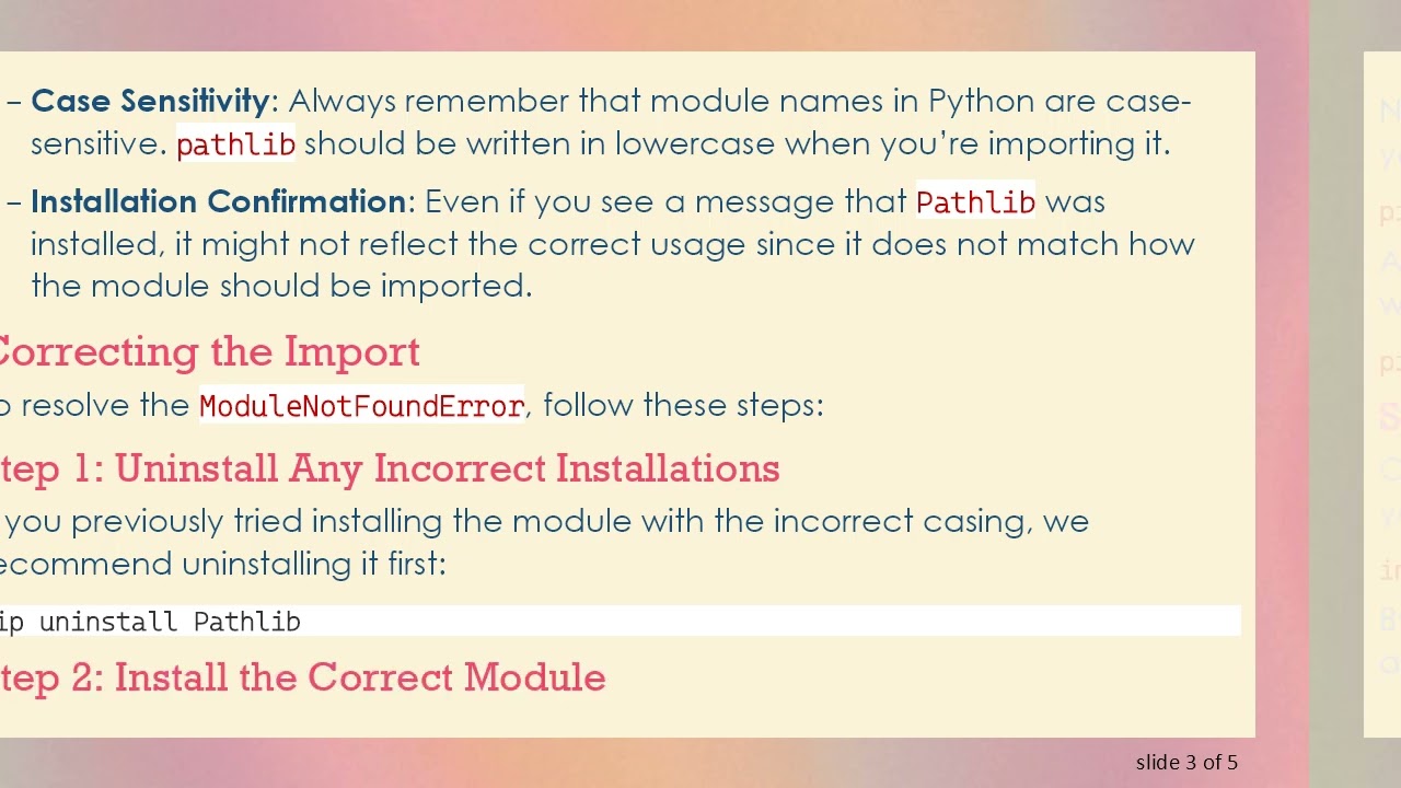 Understanding the Pathlib Module Not Found Error in Python Virtual Environments