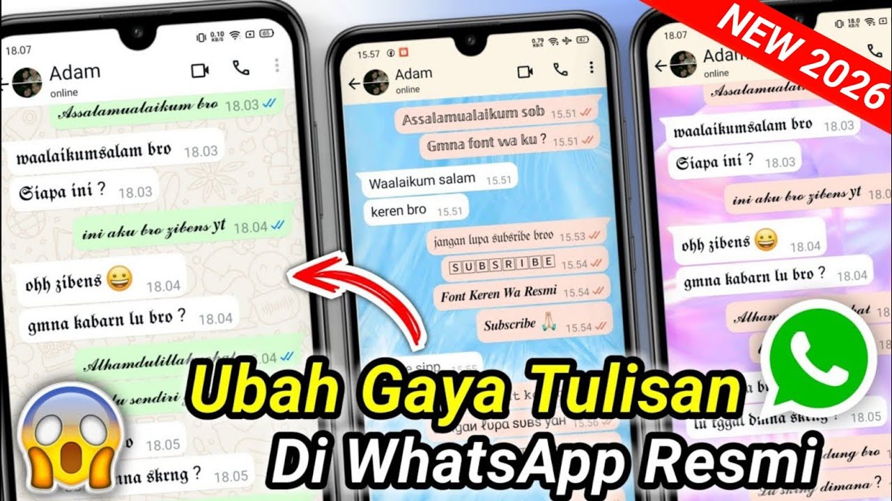 Cara Merubah Font WhatsApp Resmi Terbaru 2026 || Tutorial Cara Ubah Tulisan Wa Resmi