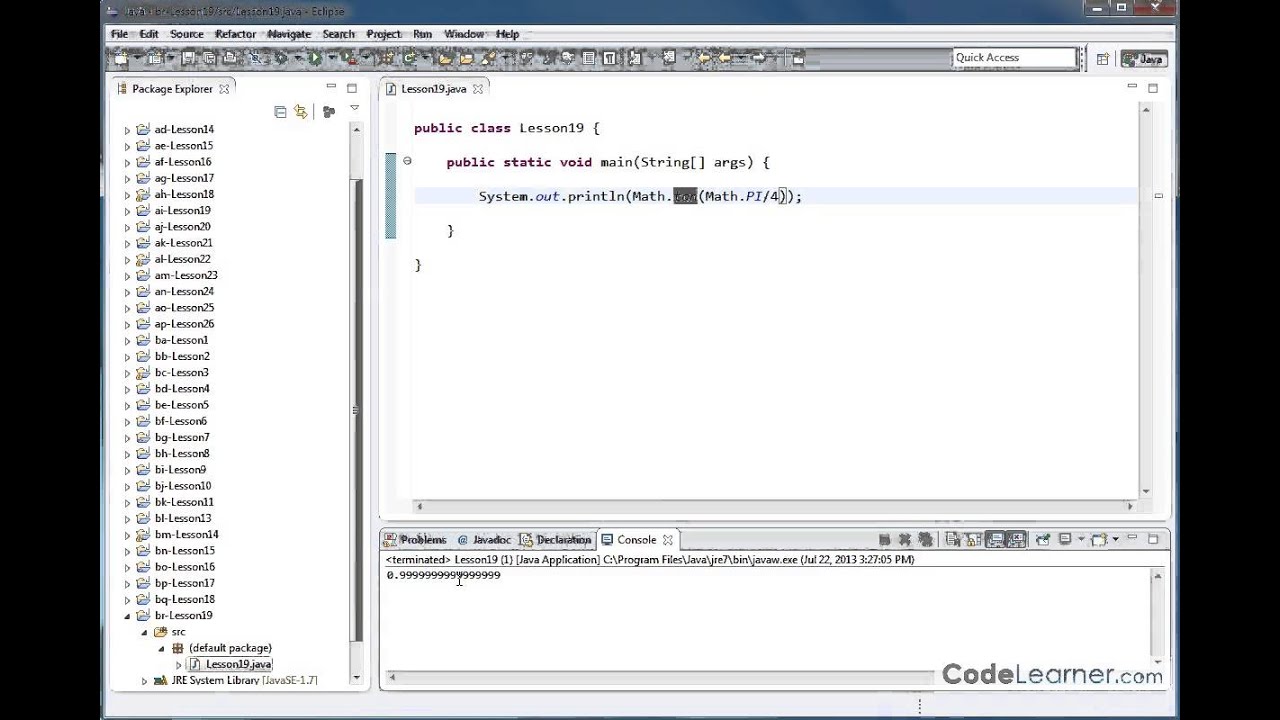 Mastering Java Programming 2 (Section 19 -Sin, Cos, and Tangent)