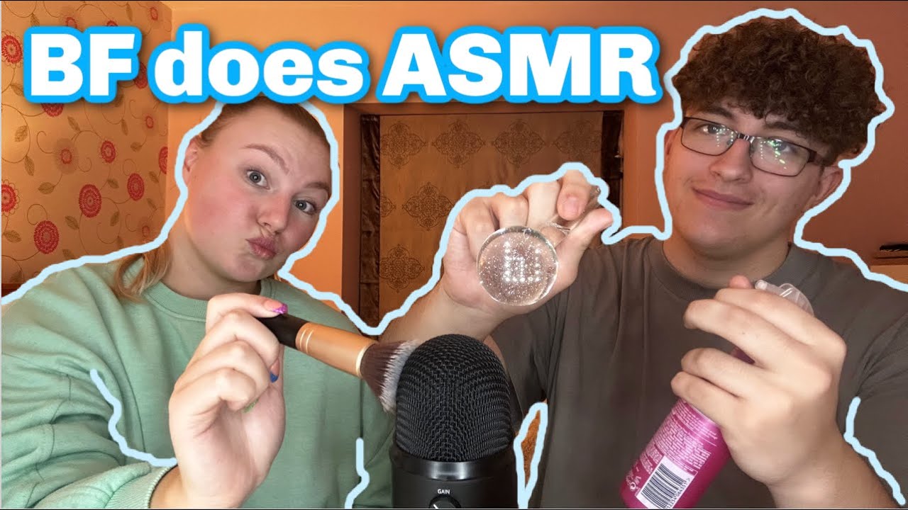My Boyfriend Tries ASMR | I fell ASLEEP!