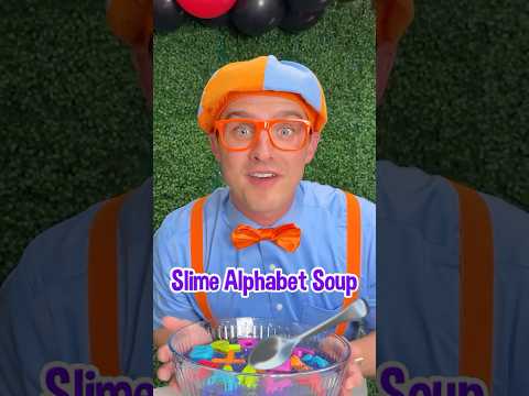 Blippi Loves SLIME Alphabet Soup🥣! Let's Learn the ABCs and play together! #abc #shorts