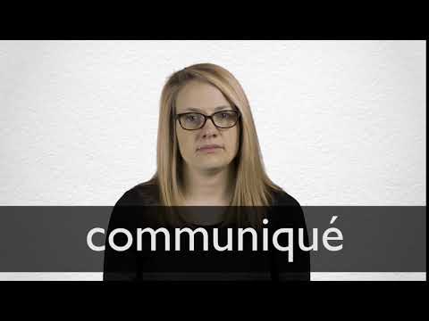 COMMUNIQUÉ definition in American English | Collins English Dictionary