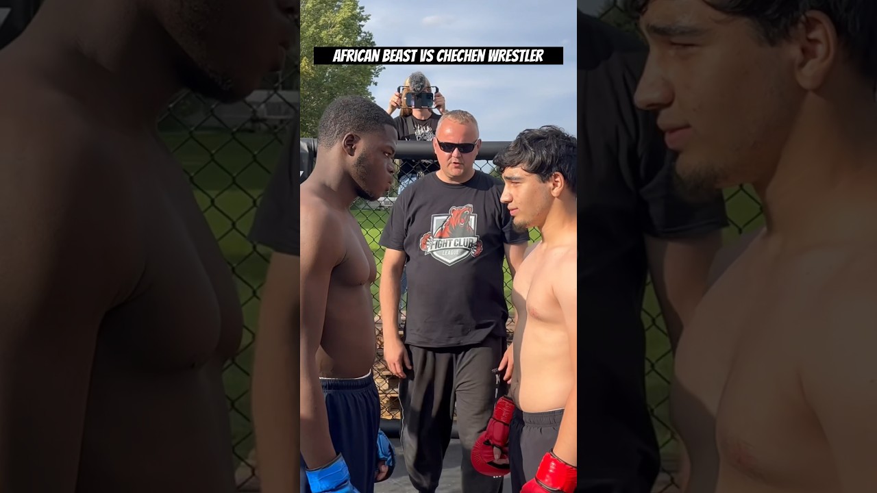 African MMA Fighter vs Chechen Wrestler! Full Fight 18 o clock! #mma #mixedmartialarts #mmafight