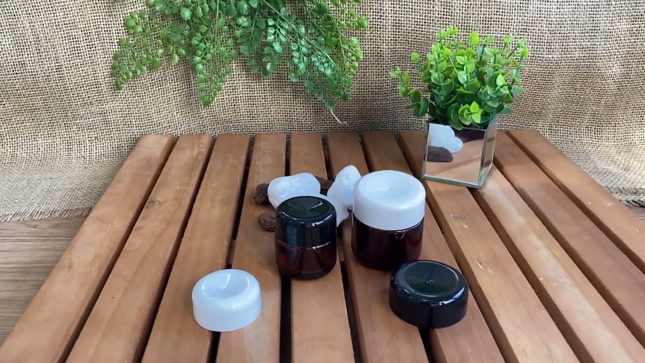 POTE DE VIDRO ÂMBAR COSMÉTICO 30/60G