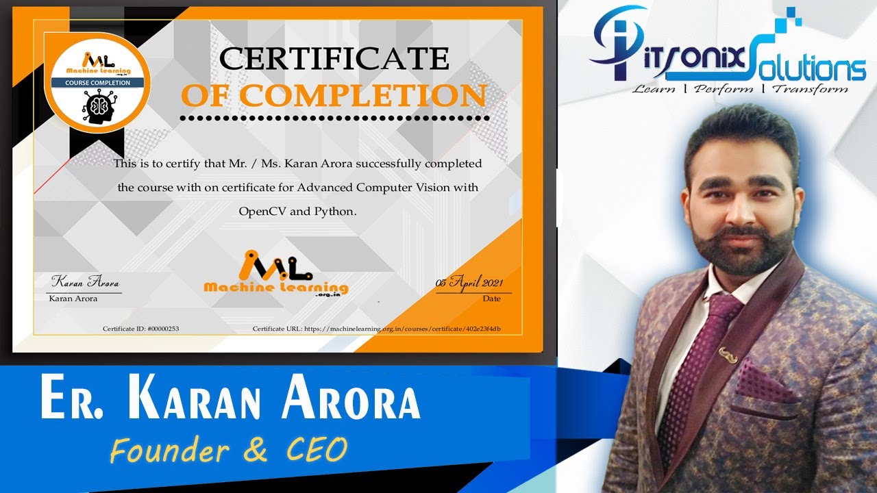 Computer Vision Free Online Course with Certificate - How to Get OpenCV with Python Certification