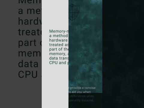 Memory-Mapped I-O, Cybersecurity Mini Dictionary #shorts