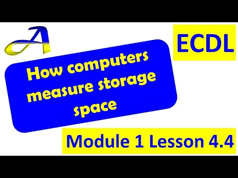 Megabytes, Gigabytes and Terabytes, Lesson 4.4 ECDL/ICDL Module 1, Computer Essentials