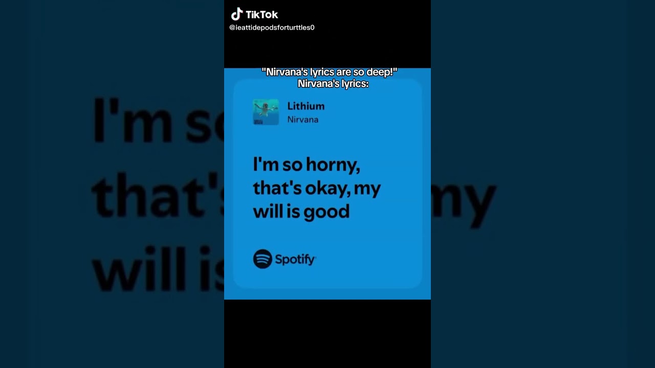 NIRVANA LYRICS😭😭😭@ieattidepodsforturttles0 on tt