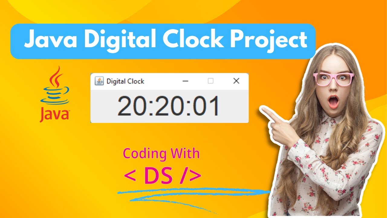 Create Digital Clock using Java || Basic Project Java || @CodingWithDS  || #java #project #tutorial