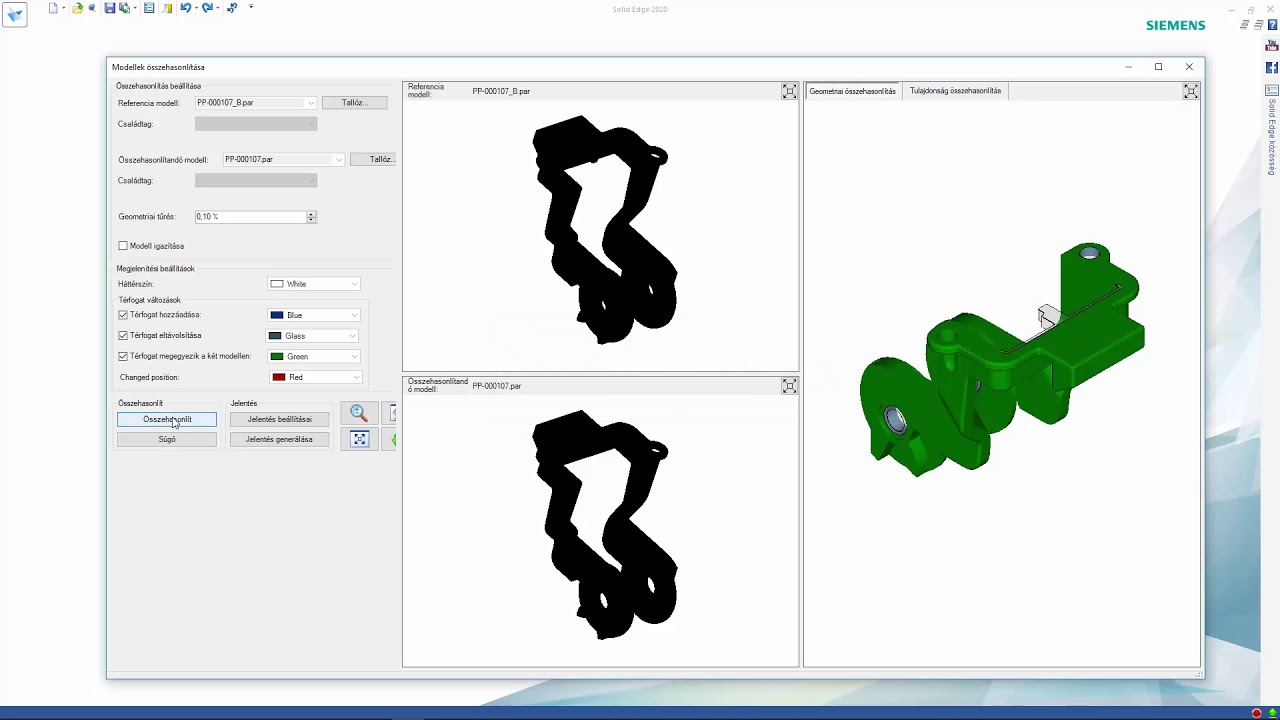 Solid Edge 2020 - Compare model