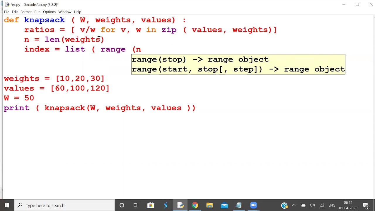 Greedy   Fractional   Knapsack    Python
