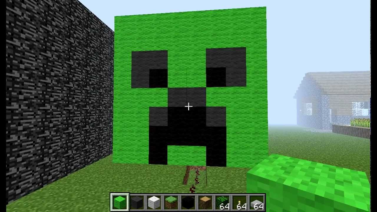 Minecraft Giant Creeper Face EXPLODING!!!