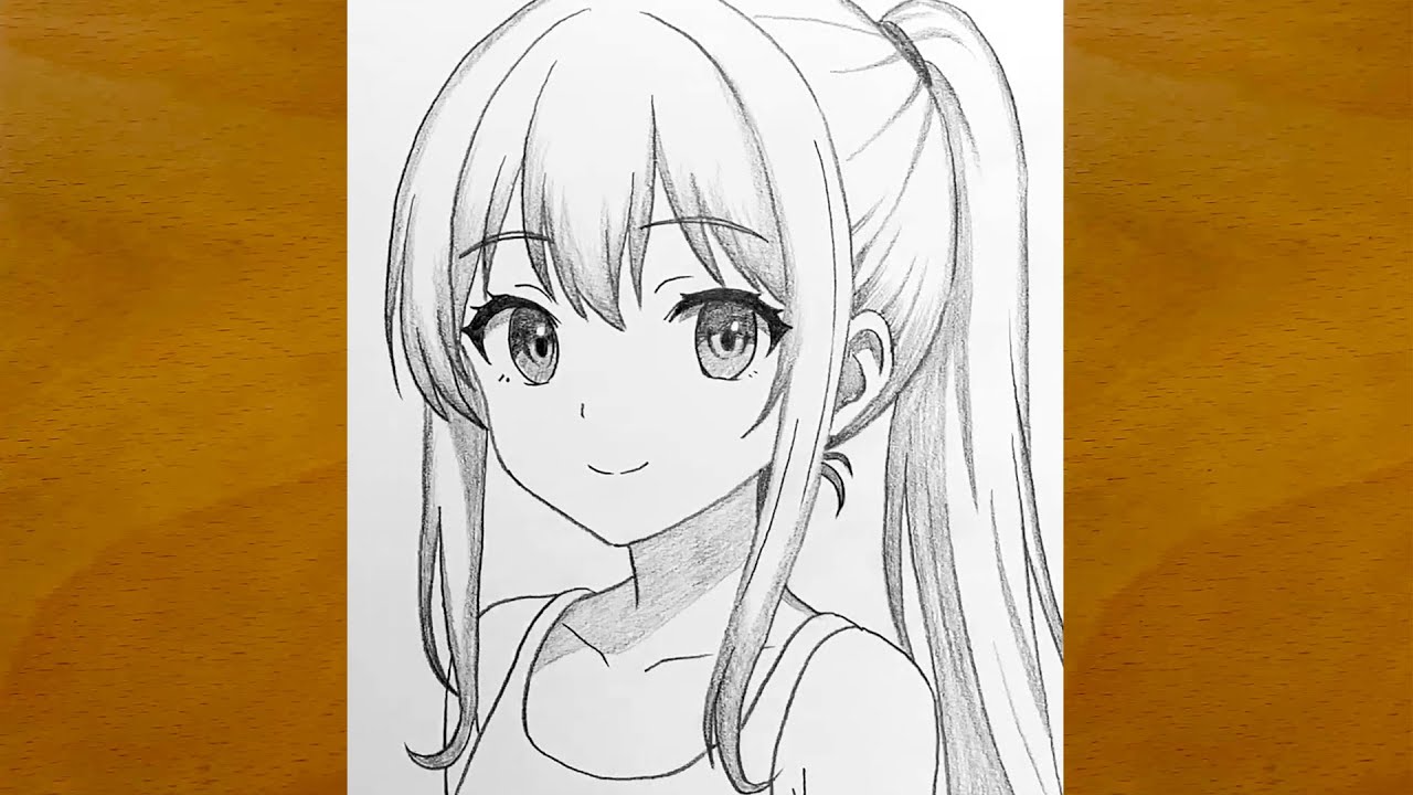How to Draw Cute Anime Girl Face || Easy Anime Drawing Tutorial || Anime Girl Sketch Art