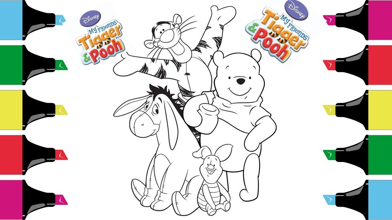 Disney Coloring  Book Winnie the  Pooh Tigger Coloring Pages For Kids