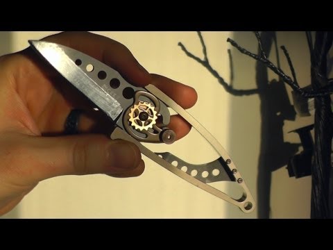 A Steampunk knife: Customized CRKT Snap Lock