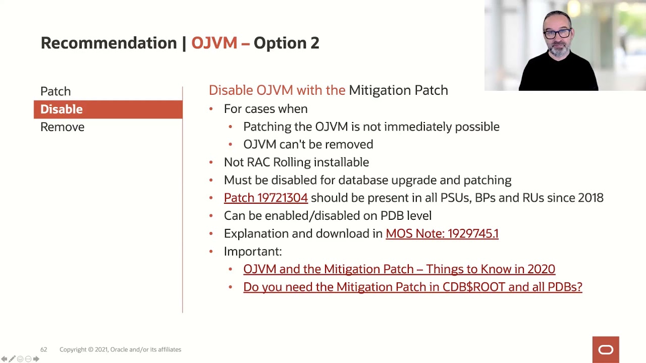Patching Oracle Database and Java Virtual Machine (OJVM) - part 2