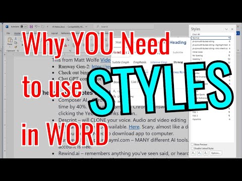 Why EVERYONE Should Be Using Word Styles!