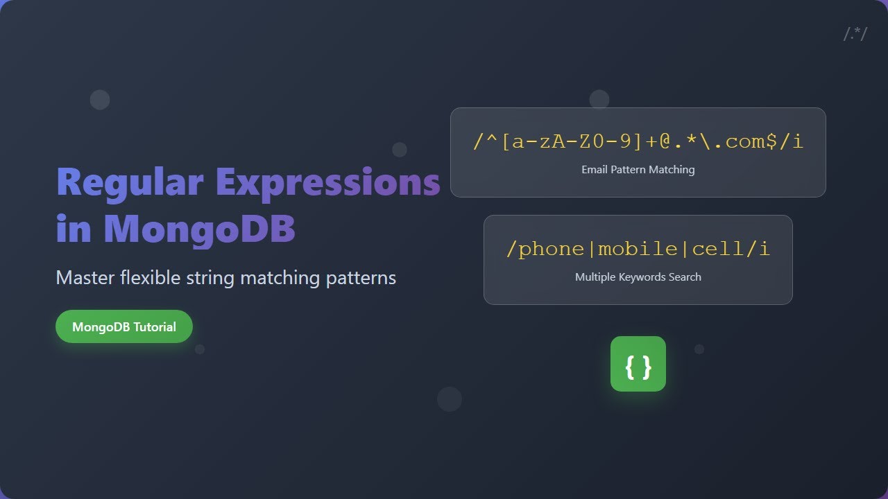 MongoDB Regex: Unleash the Power of Regular Expressions for Flexible Queries