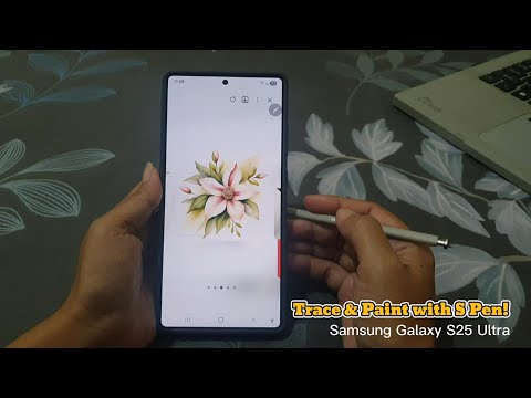 How to Trace an Image with S Pen Using Watercolor Style on Samsung Galaxy S25 Ultra