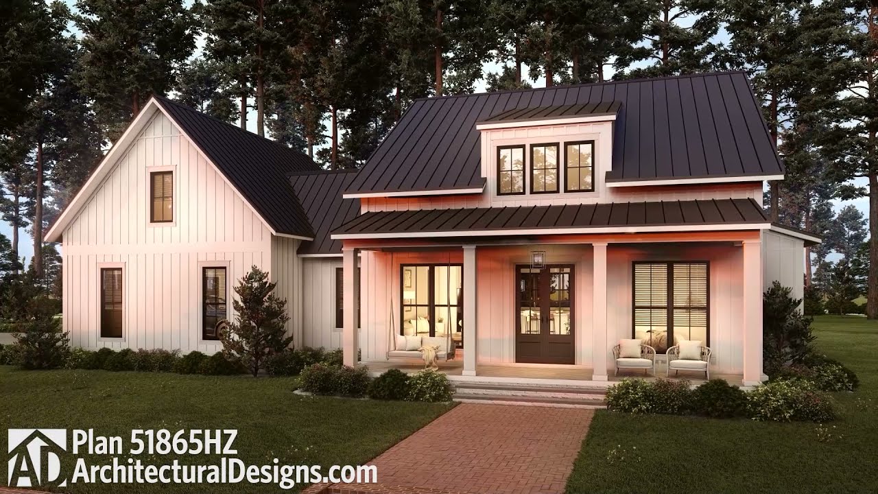 2-Bedroom Dream Modern Farmhouse House Plan 51865HZ Walkthrough Tour