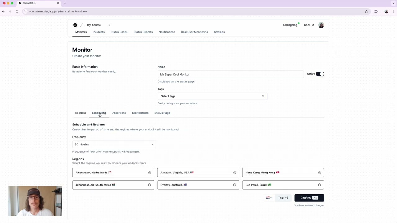 How to set up a monitor with OpenStatus