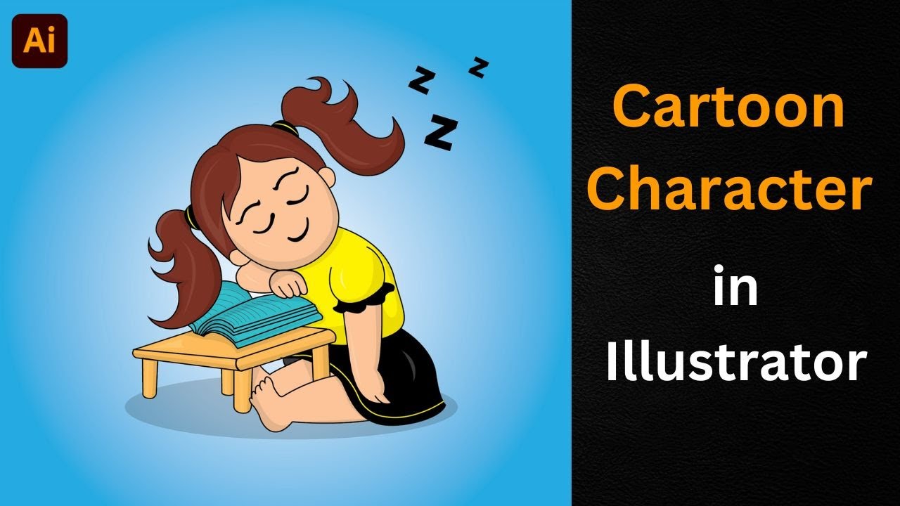 How to Draw a Cartoon Character in Illustrator | Vector Girl