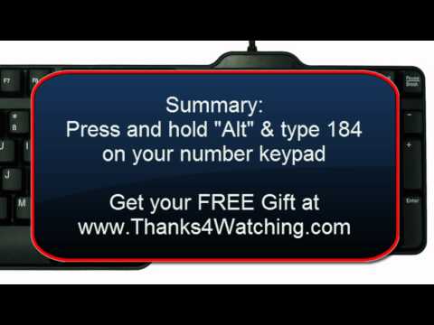 how to type a copyright © symbol