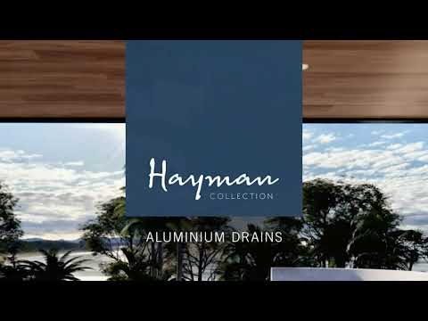 Hayman Aluminum Tile Insert Drain Brushed Black 100mm X 35mm - TradieCart