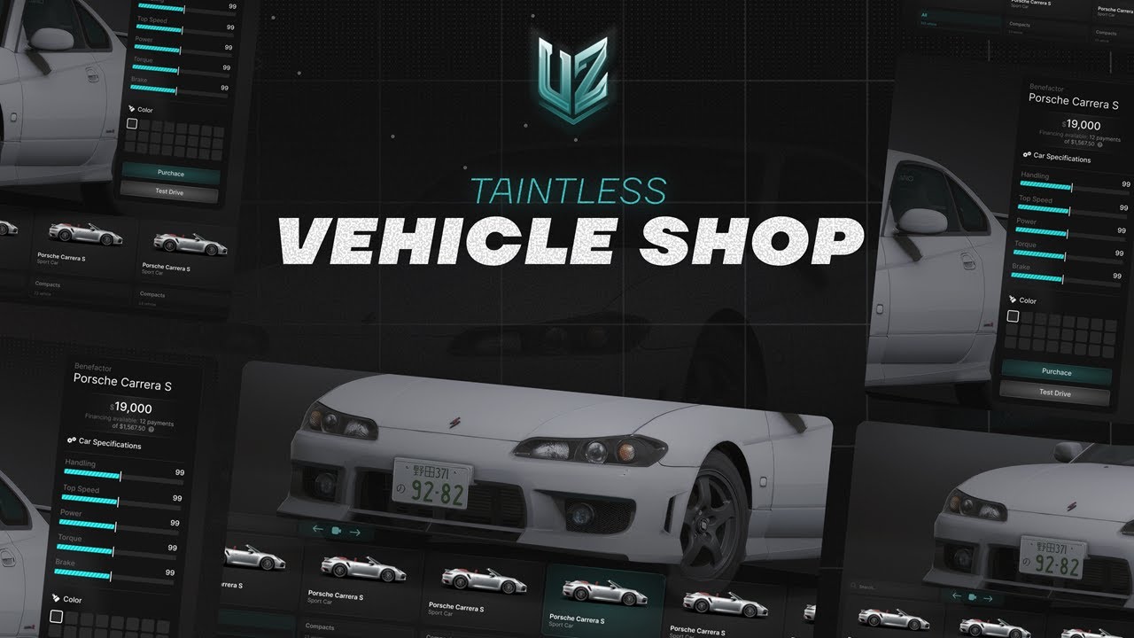 🚗 Taintless Vehicle Shop - The Ultimate FiveM Dealership Revolution ...