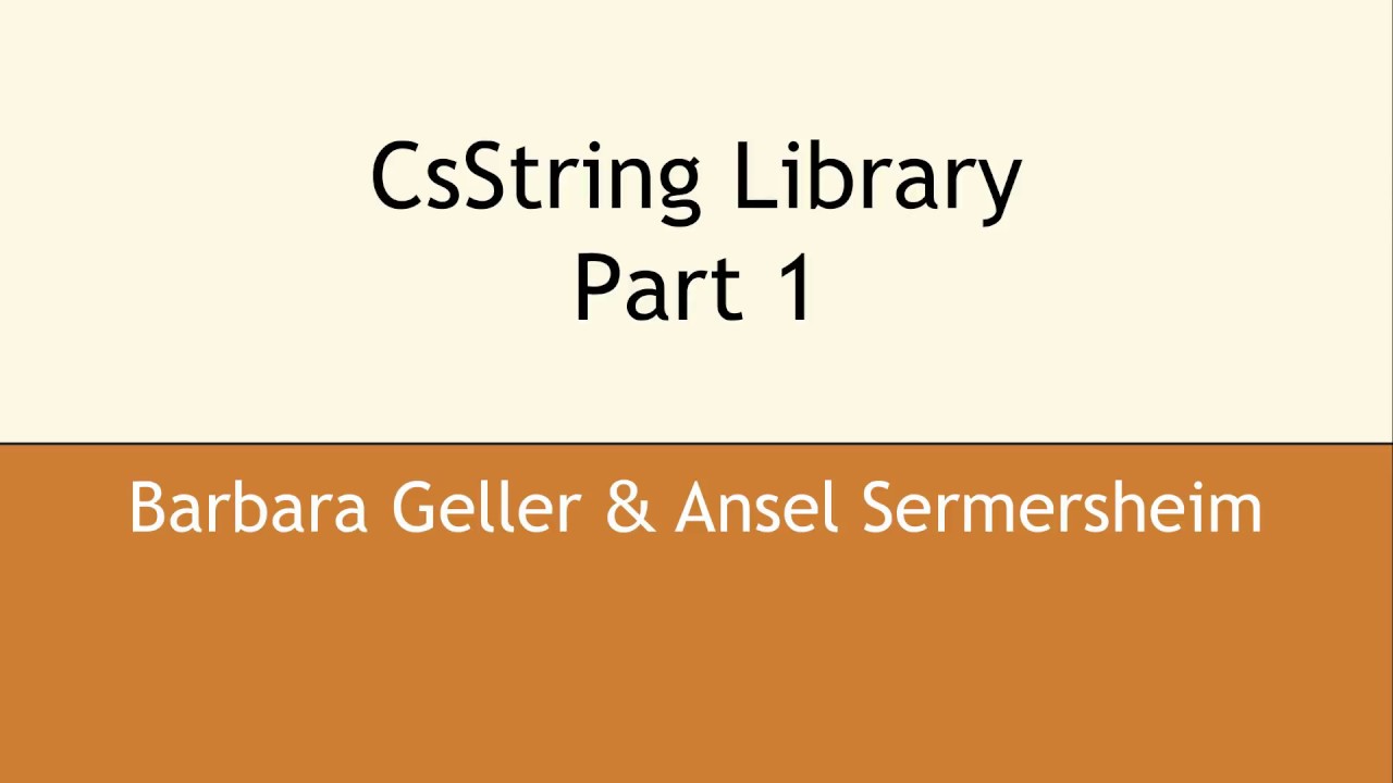 CsString (intro to unicode)