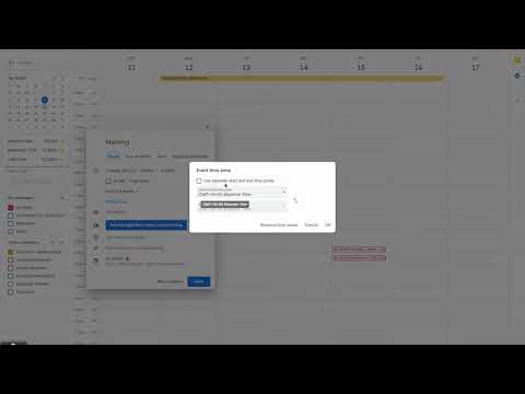 Google Calendar Time Zones