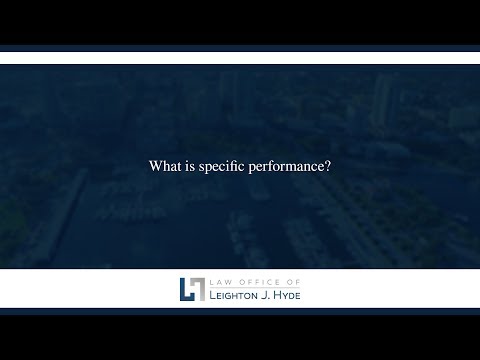 What is specific performance?