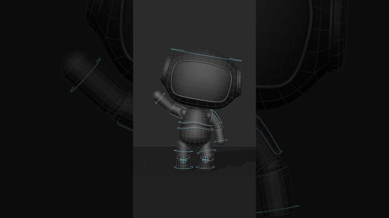 Robot Says Hello #blender #blender3d #b3d #3d #animation #3danimation