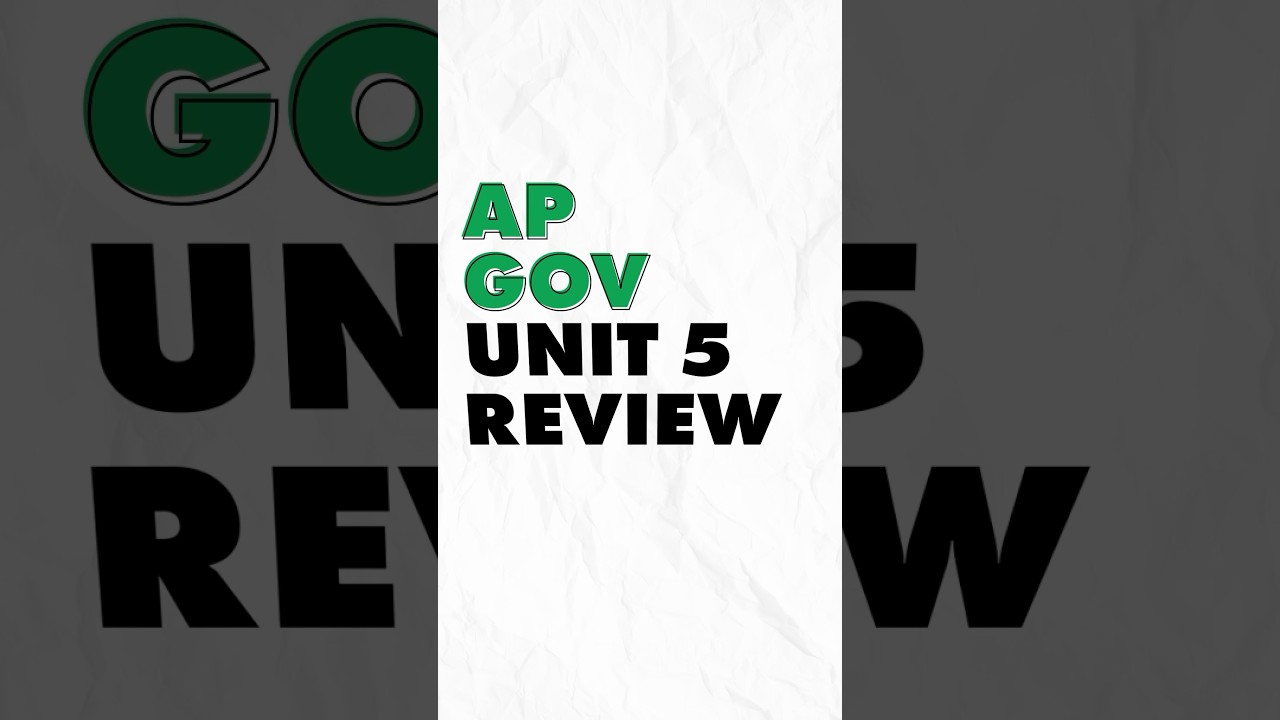ONE MINUTE Review #apgov Unit 5