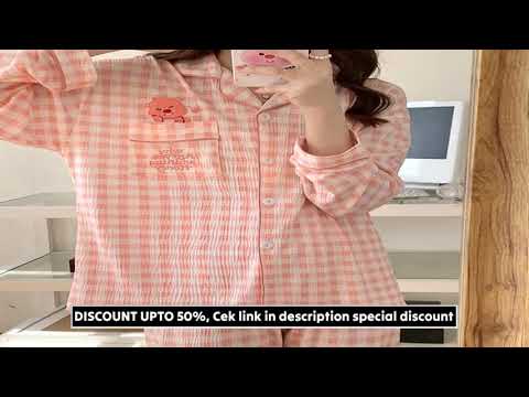 Spring Fall New Nightwear Crepe Knitted Cotton Long-sleeved Lapel Cardigan Plus Size Set Girls Daily